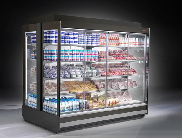 Refrigerated dairy displays