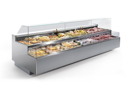 Refrigerated charcuterie and cheese counters